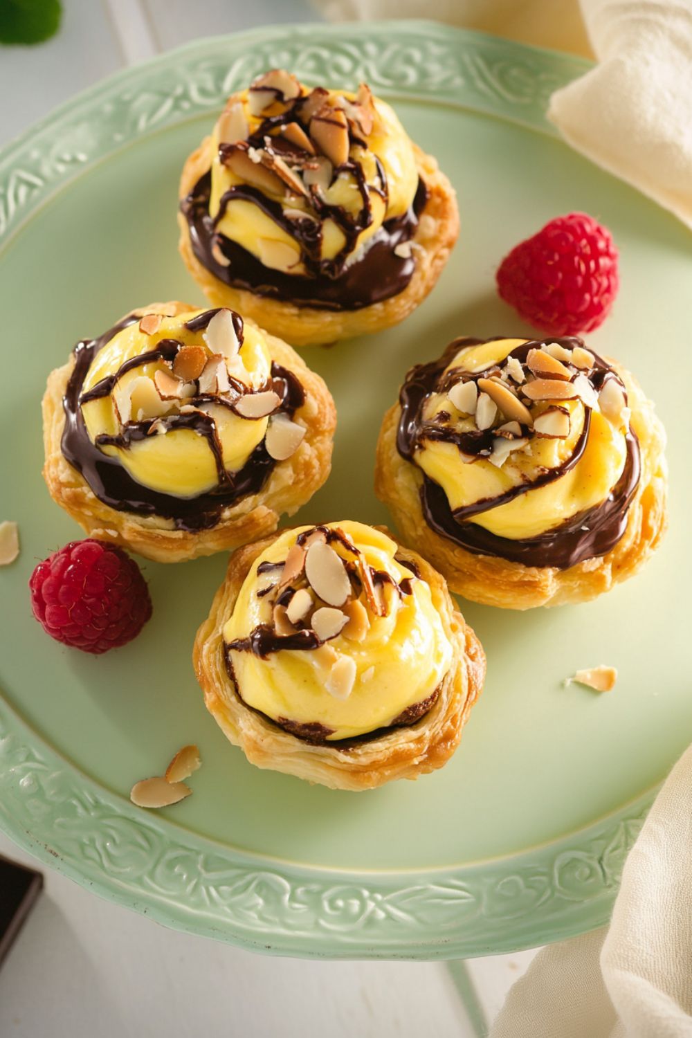 Puff Pastry Black Bottom Custard Cups - Pastry Recipes
